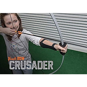 Bear Archery Crusader Bow for Youth, Recommended Ages 9-12, Ambidextrous, Continuous Draw Weight Up to 20 lb., Continuous Draw Length Up to 28-inches