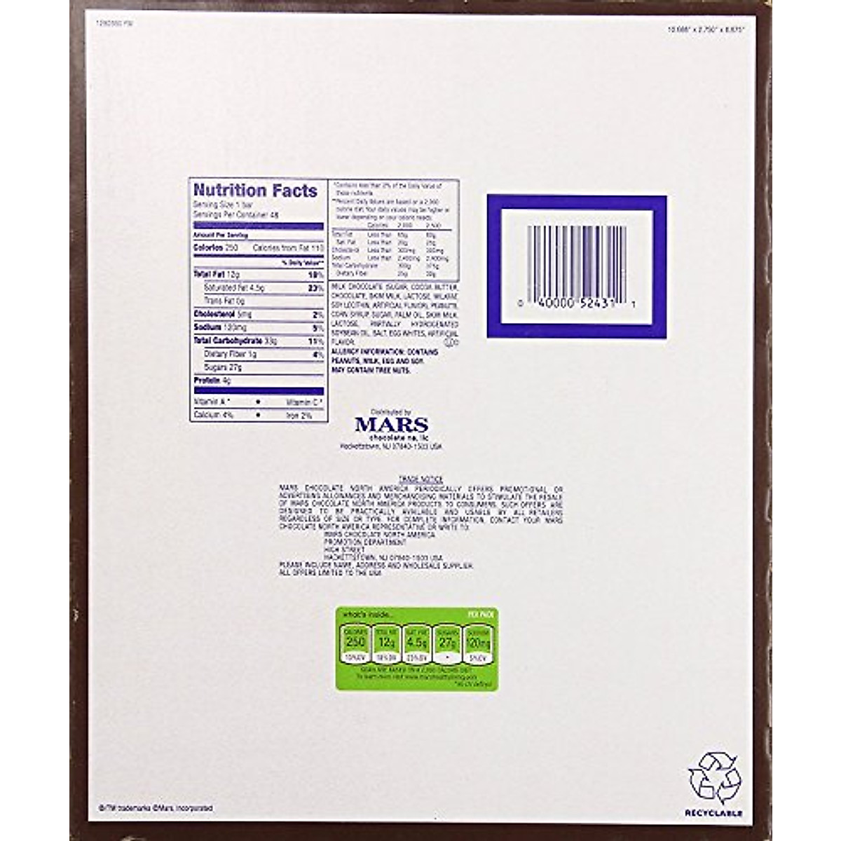 Snickers Single Bar Chocolate Candy, 48 bars of 1.86oz each.