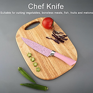 HEEPDD 6 Piece Kitchen Knife Set, Non Stick Coated Chef Knives Set Stainless Steel Colorful Knifes for Cutting Slicing Dicing Chopping ()