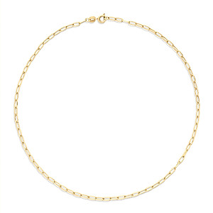 Amazon Essentials 14K Gold Plated Paperclip Chain Necklace 16" , Yellow Gold
