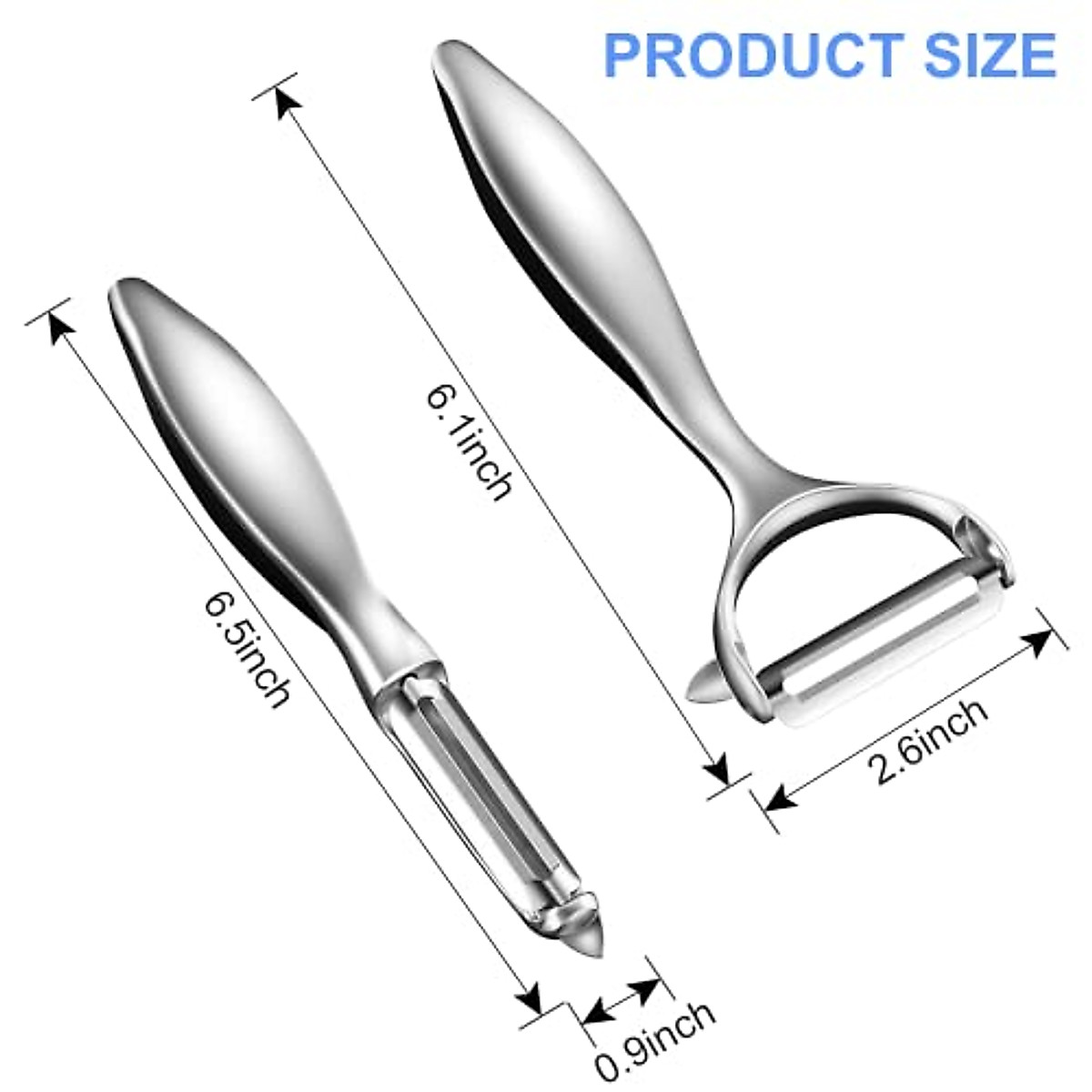 NileHome Vegetable Peeler, Potato Peelers For Kitchen Apple, Veggie, Fruit, Potatoes, Carrot Peeler Stainless Steel Potato Peeler Hand(2pcs)
