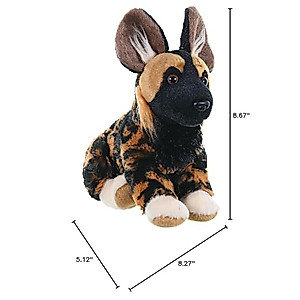 Wild Republic African Wild Dog Plush, Stuffed Animal, Plush Toy, Gifts for Kids, Cuddlekins 8 Inches