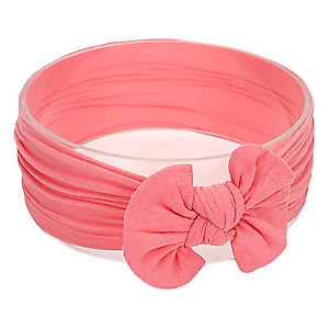 DANMY Baby Girl Nylon Headbands Newborn Infant Toddler Hairbands Knotted Children Soft Headwrap Hair Accessories