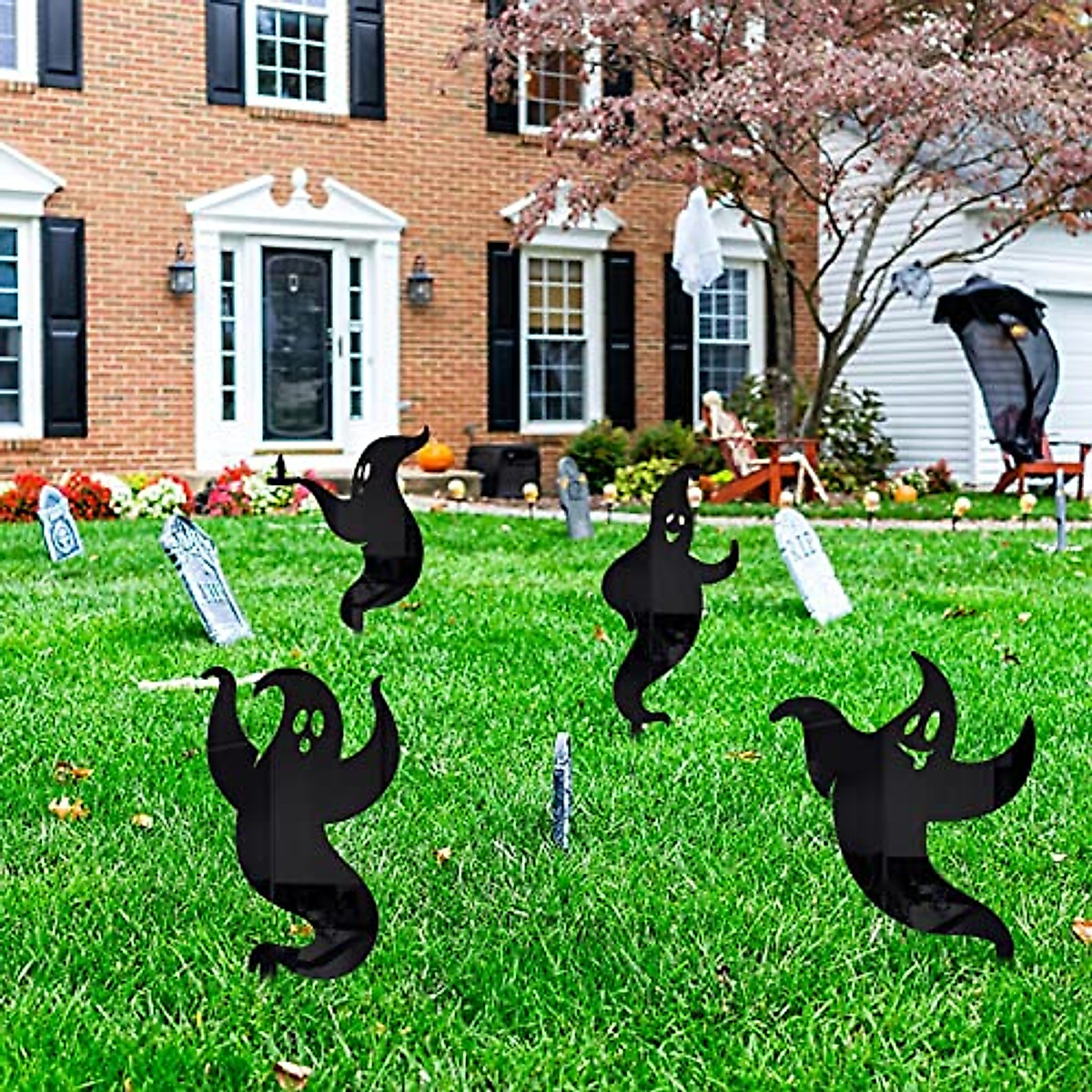 Halloween Yard Signs Stakes Decorative Ghost Garden Stakes Decorations Outdoor Yard Art Decor Yard Yard Sign Halloween Outdoor Statues Props Scary Holiday Home Garden Party Supplies