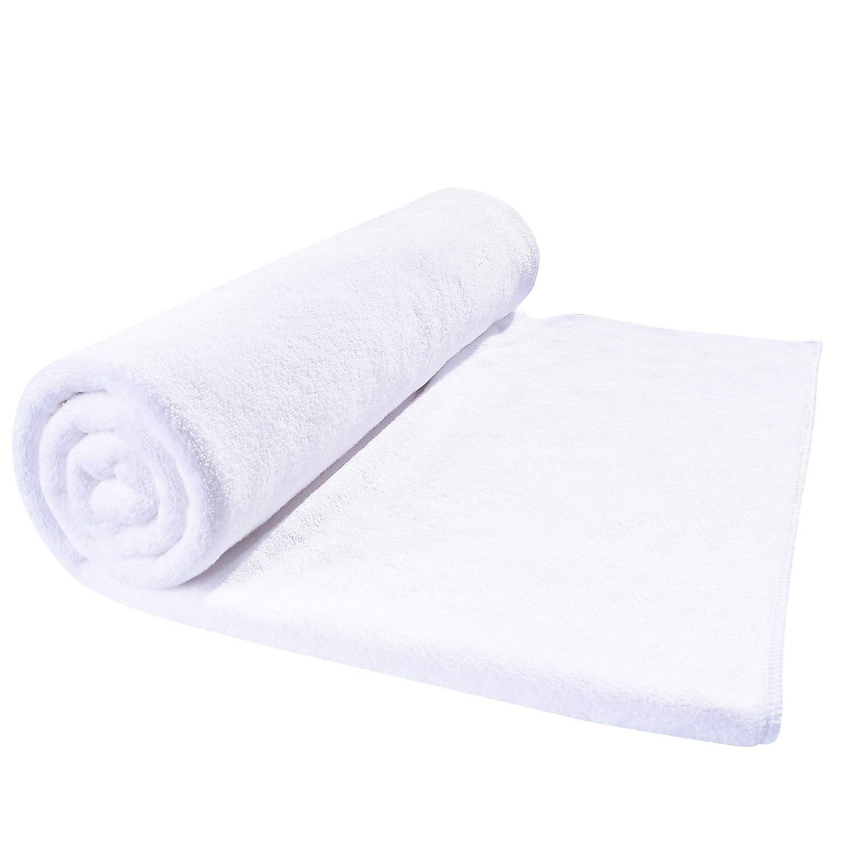 Microfiber Bath Towel Bath Sheets 1 Pack (32 x 71 Inch) Oversized Extra Large Super Absorbent Quick Fast Drying Soft Towels for Body Bathroom Travel (1, White)
