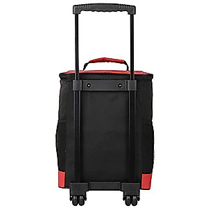 16" Cool Carry 2-Section Rolling Cooler with Thermal Insulation, Red Color Option