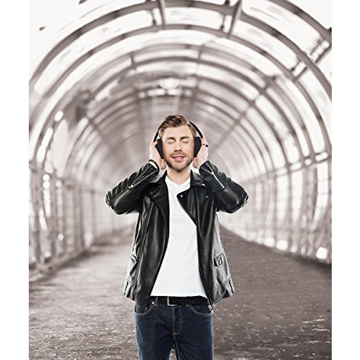 COBALTX AUDIFY Bluetooth Wireless Rechargeable Headphones Range 30 Ft (10m) High Performance Acoustic Sound with Voice Control & 300 Hour Standby Hands Free Talk & 6 Hours of Music (Black)