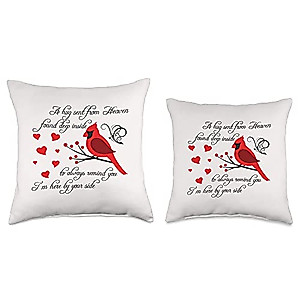 Hug Sent From Heaven Memorial Remembrance Hug Sent from Heaven Found Deep A Inside Memorial Cardinal Throw Pillow, 18x18, Multicolor