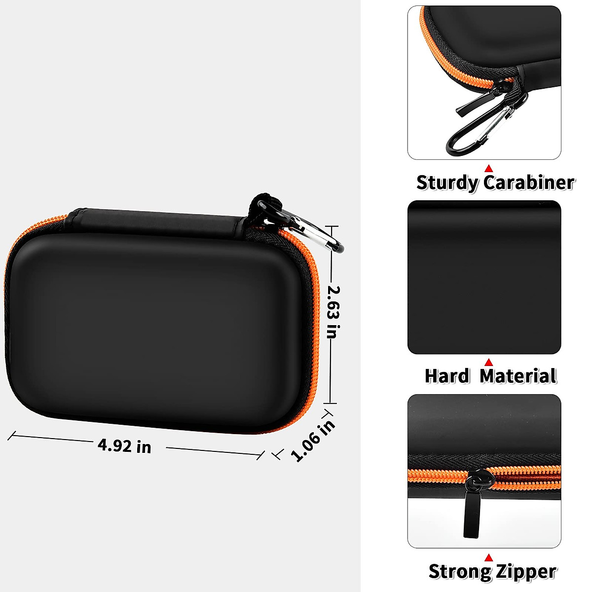 Case Compatible with SanDisk 1TB 2TB 500GB Extreme Portable SSD, Fits for SanDisk PRO External Solid State Drive, Hard Drive Storage Holder for SDSSDE61/ SDSSDE60/ SDSSDE81 (Box Only)(Orange)