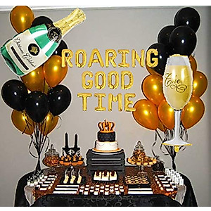 LaVenty Set of 15 Roaring Good Time Balloons Great Gatsby Party Decoration Roaring 20s Party Balloons Roaring Twenties Decorations Flapper Party Decor