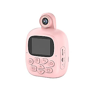 Kids Camera, Mini Childrens Camera Can Shoot or Print at Any Time,Birthday Gifts for Boys Age 3-9, HD Digital Cameras for Portable Toy for 3 4 5 6 7 8 Year Old Girl with 32GB SD Card (Pink)