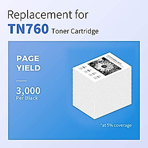 myCartridge PHOEVER TN-760 Compatible Toner Cartridge Replacement for Brother TN760 TN730 for HL-L2325DW HL-L2350DW HL-L2370DW HL-L2390DW HL-L2395DW MFC-L2717DW L2710DW L2750DW DCP-L2550DW (4-Pack)