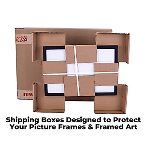 15x40 Frame Black Picture Frame - Complete Modern Photo Frame Includes UV Acrylic Shatter Guard Front, Acid Free Foam Backing Board, Hanging Hardware Wood Wall Frames for Family Photos - no Mat