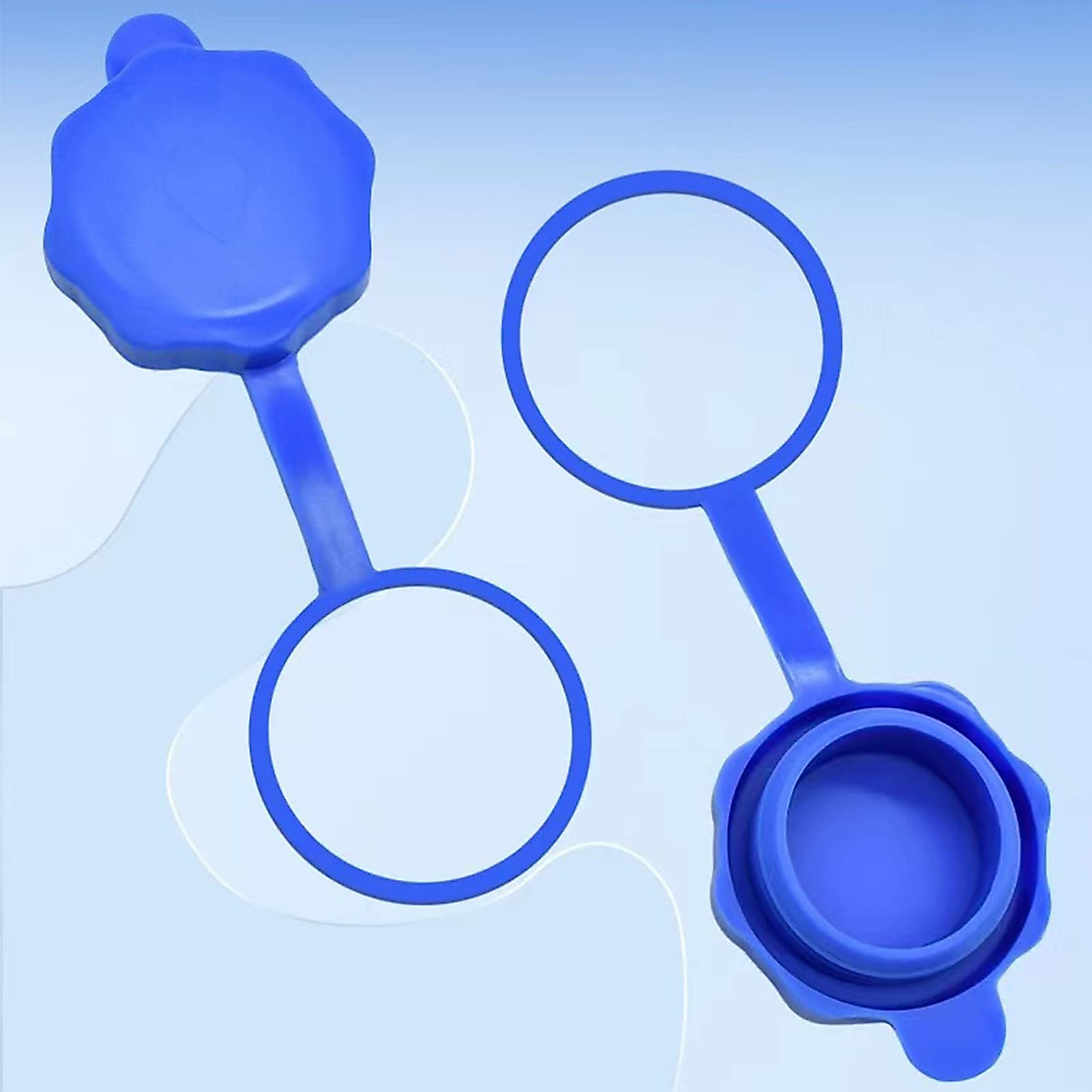 5 Gallon Water Jug Cap, 3 & 5 Gallon Water Bottle Caps Pack of 4, Silicone Reusable 5 Gal Water Jug Cap, Non Spill Water Bottle Caps-Pack of 4