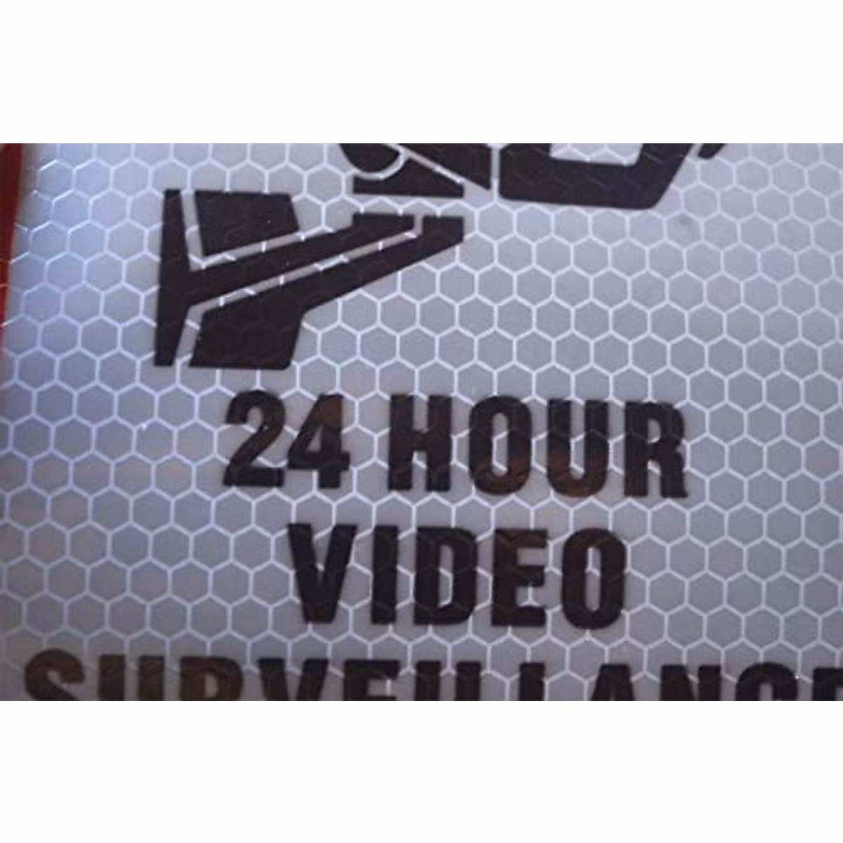 5 Pieces 24 Hours Video Recording Surveillance No Trespassing Sign Sticker. Self Adhesive 5.9 X 4 Inch, It Is Made of Reflective Film,Printed With UV Ink,Waterproof and Sunscreen, Not Fade.