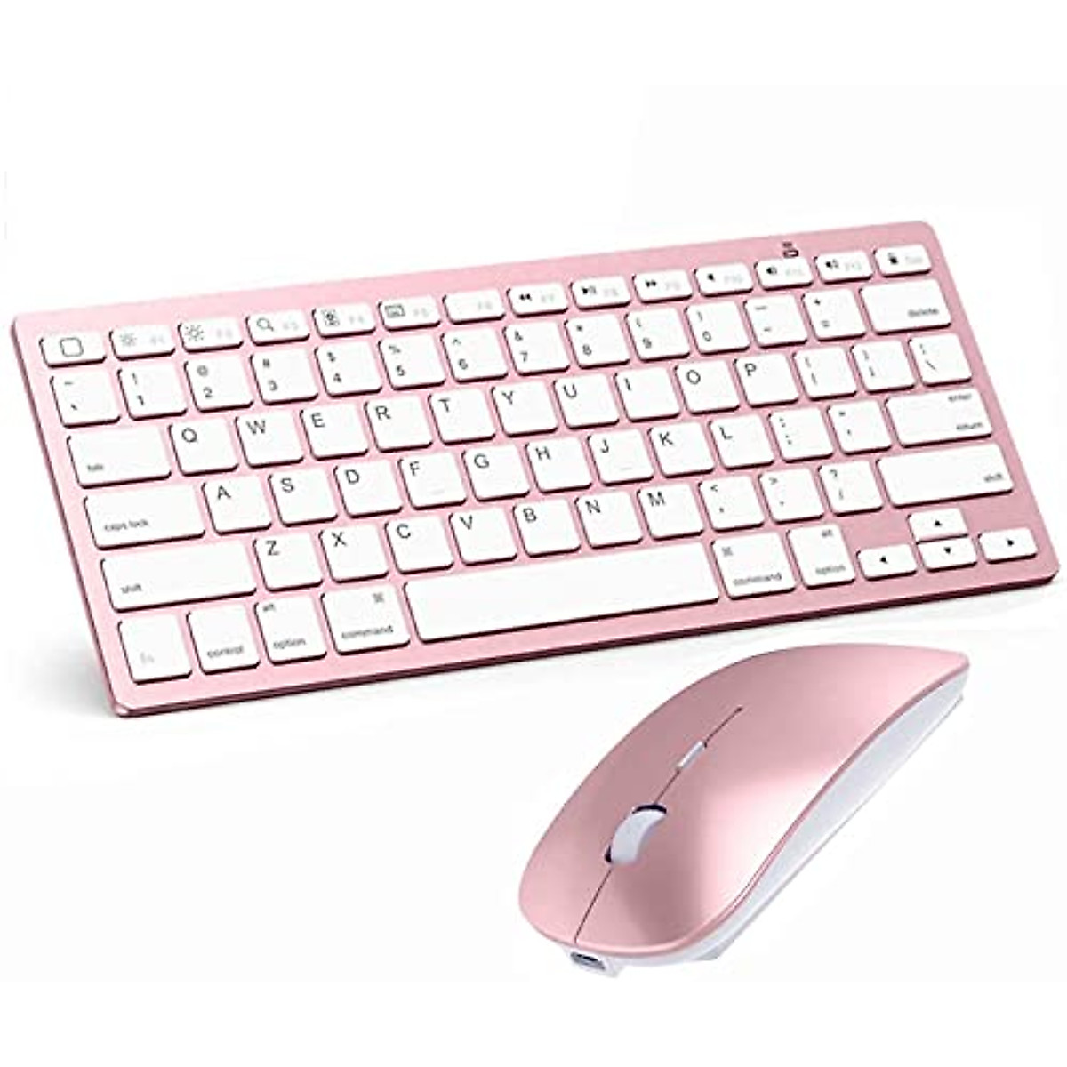 Bluetooth Keyboard and Mouse Combo,Wireless Keyboard and Mouse for iPad pro/iPad Air/iPad/iPad Mini, iPhone (iPadOS 13 / iOS 13 and Above), (Rose Gold)