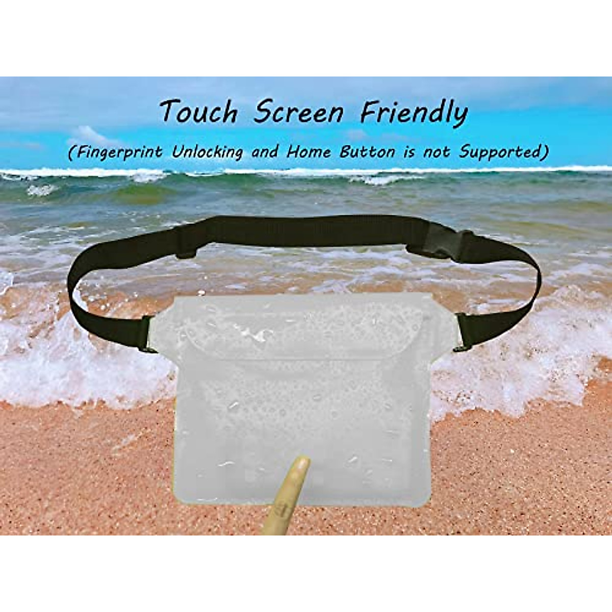 NIUTRIP Waterproof Phone Bags, Universal Cellphone Case, Waterproof Pouch with Waist Strap, Dry Bag with Adjustable Belt and Senstive Screen Touch for Swimming, Kayaking, Boating, Beach, 4 Pack