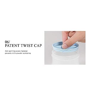 Simba Twist-Lock Stackable Milk Powder Formula Dispenser and Snack Storage Containers, Pink (BPA Free)