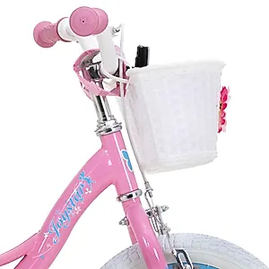 JOYSTAR 12 Inch Kids Bike for Ages 2 3 4 Years Girls, Toddler Bike with Training Wheels & Handbrake for 2-4 Years Old Child, Pink
