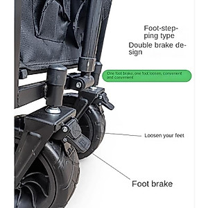 Suuim Garden Wagon Folding Wagon Utility Wagon Foldable Garden Trolley Wagon Heavy Duty Garden Cart with 4 Wheels Beach Wagon Pull Wagon Truck Collapsible W