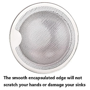 Qtimal Kitchen Sink Drain Strainer with Upgraded Handle, 2 Pack Reinforced Stainless Steel Sink Strainer for Most Home Standard Kitchen Drains, Anti-Clogging Drain Basket Catcher with Fast Flow Design