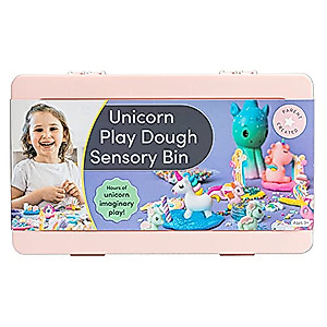 Unicorn Play Dough Sensory Bin