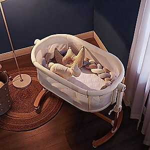 Yoofoss Waterproof Bassinet Mattress Pad Cover 2 Pack Fit for Hourglass/Oval Bassinet Mattress, Baby Bassinet Mattress Protector for Boys and Girls 32X16in