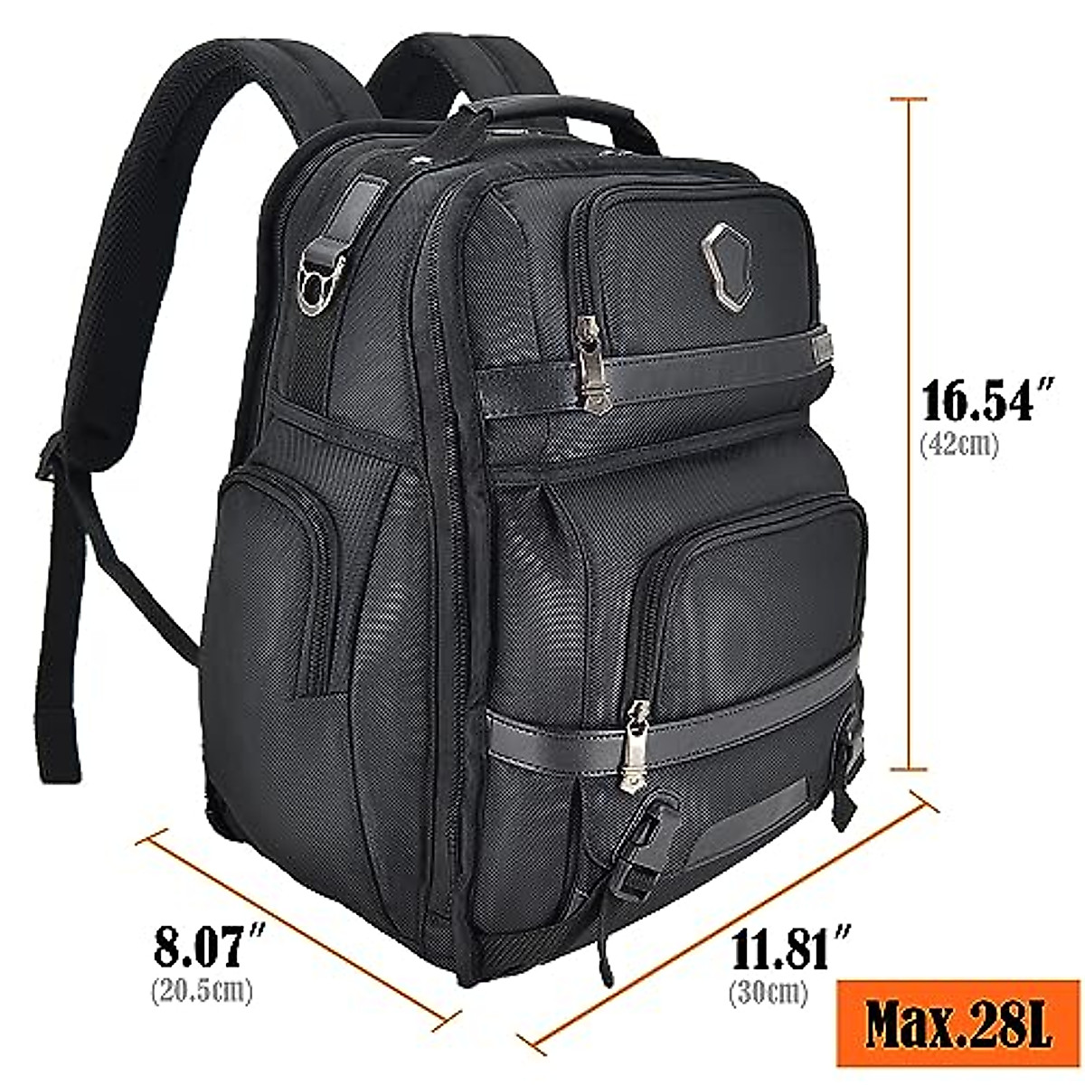 Welkinland Business backpack, Executive backpack, Tech backpack, Commuter backpack men, Professional mens leather business backpack,15 inch backpack for women,Laptop backpack for men,Tech backpack men