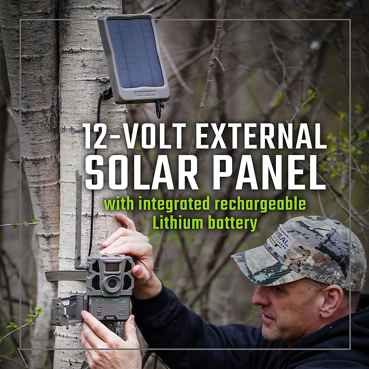 TACTACAM Reveal External Solar Panel for All Reveal Cellular Trail Cameras X Pro, X 2.0, SK, XB, Gen 1 (Solar Panel)