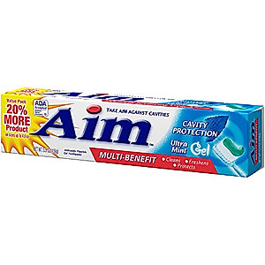 AIM Cavity Protection Toothpaste, Ultra Mint Gel, 5.5 oz. (Pack of 24)