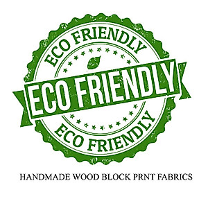 E-Tailor® Cotton Fabric India Hand Block Print Floral Fabric Ideal for Dress Making, Craft and Arts, Patchwork, Quilting, Doll Making, DIY Craft-1 Yard- Floral -Parchment