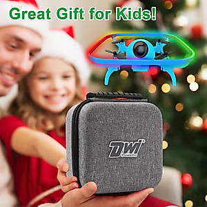 Dwi Dowellin Mini Drone for Kids, LED Lights Remote Control Drone, Nano RC Quadcopter with Auto Hovering Small&Easy Flying Toys Drones for Beginners Boys and Girls Adults, Blue