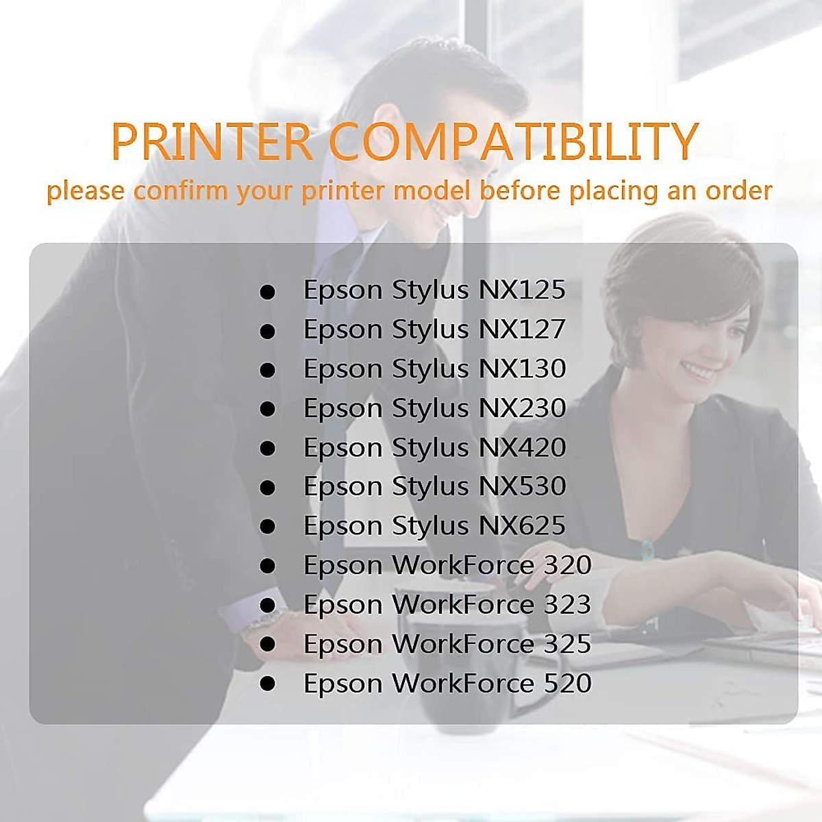 Run Star Remanufactured 3 Black 125 Ink Cartridge Replacement for Epson 125 T125 Black Work for Stylus NX125 NX127 NX130 NX230 NX530 NX420 NX625 Workforce 320 323 325 520 Printer