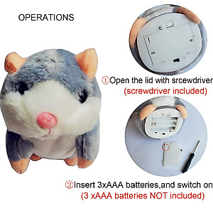 2 Pack Talking Hamster Toy Animal Talking Toys Repeats What You Say Mimicry Pet Talking Record for Boys and Girls