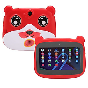 FOSA Little Bear Shaped Kids Tablet 7 Inch, Octa Core CPU, 32GB ROM, IPS HD Display, 5000mAh Battery,10.0, Dual Camera (US Plug)