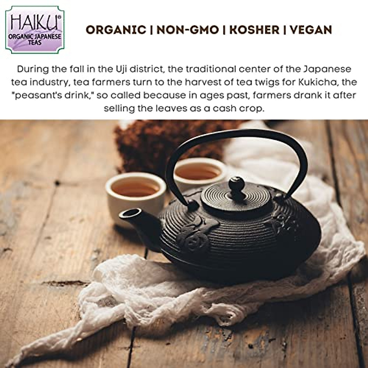 Haiku Tea Kukicha Twig Organic, 16 ct