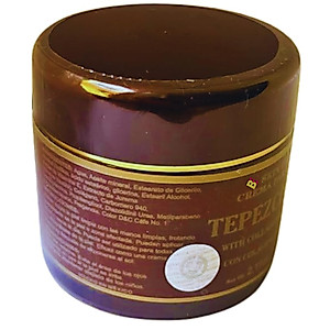 Tepezcohuite Cream (Tepezcobark), with Collagen (Colageno) & Vitamin E, 2.11oz, 60 gr, in E, 100% Natura, great for all skin concerns