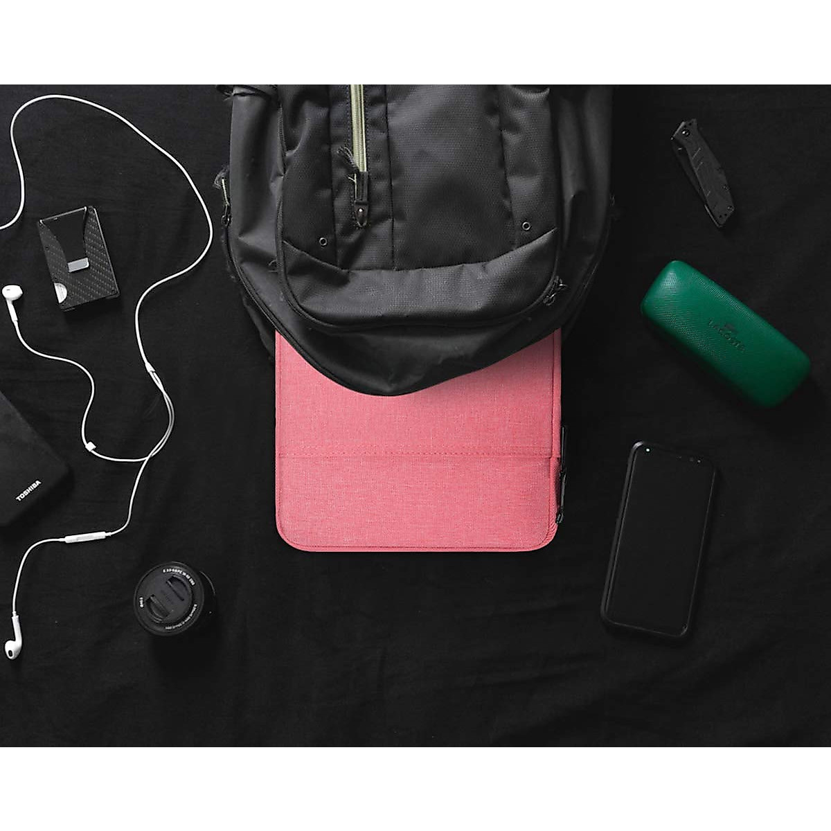 9-11 Inch Tablet Sleeve Case Bag for iPad 10.2 2021-2019, iPad 10th 10.9 2022, iPad Pro 11 M4/Air 11 M2, iPad Air 5/4 10.9, Samsung Galaxy Tab A8 10.5, Fit Apple Smart Keyboard, Pink