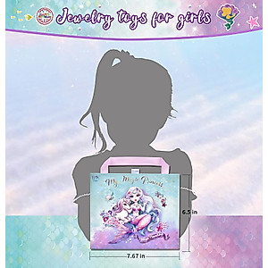 Girls Charm Bracelet Making Kit: Mermaid Jewelry Supplies Make Set Charm Bracelets Kits DIY Art Craft Set Girl Toys Age 5 6 7 8 9 10 11 12 Year Old Girl Little Children Creative Birthday Gifts for Kid