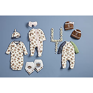 Mud Pie baby boys Football Knit Hat, Brown, 6-18 Months US