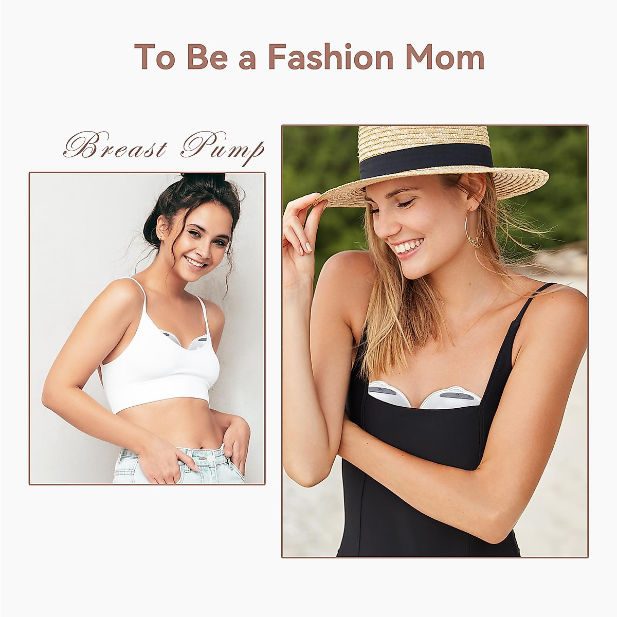 Hands Free Breast Pump, Wearable Breastfeeding Pump with Wireless Remote Controller, MomWills FSA HSA Eligible Portable Electric Ultra Light Breast Pumps with 2 Modes & 9 Levels, Low Noise, S28