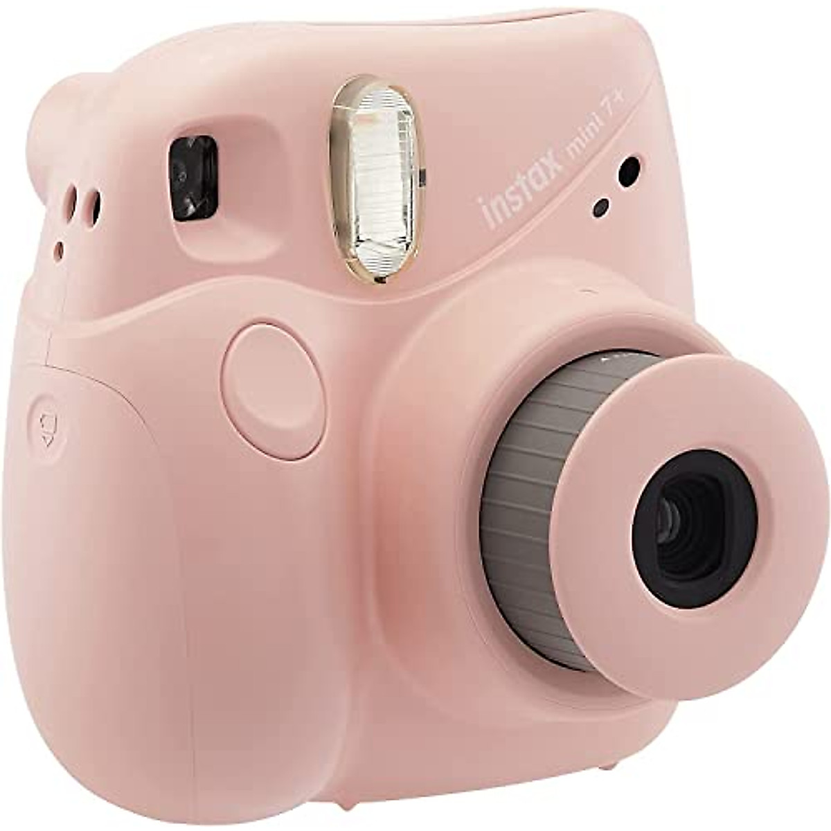 Fujifilm Instax Mini 7+ Camera, Easy to Operate, Portable, Handy Selfie Mirror, Polaroid Camera, Perfect for Beginners and Experts, Sleek and Stylish Design - Light Pink (Renewed)