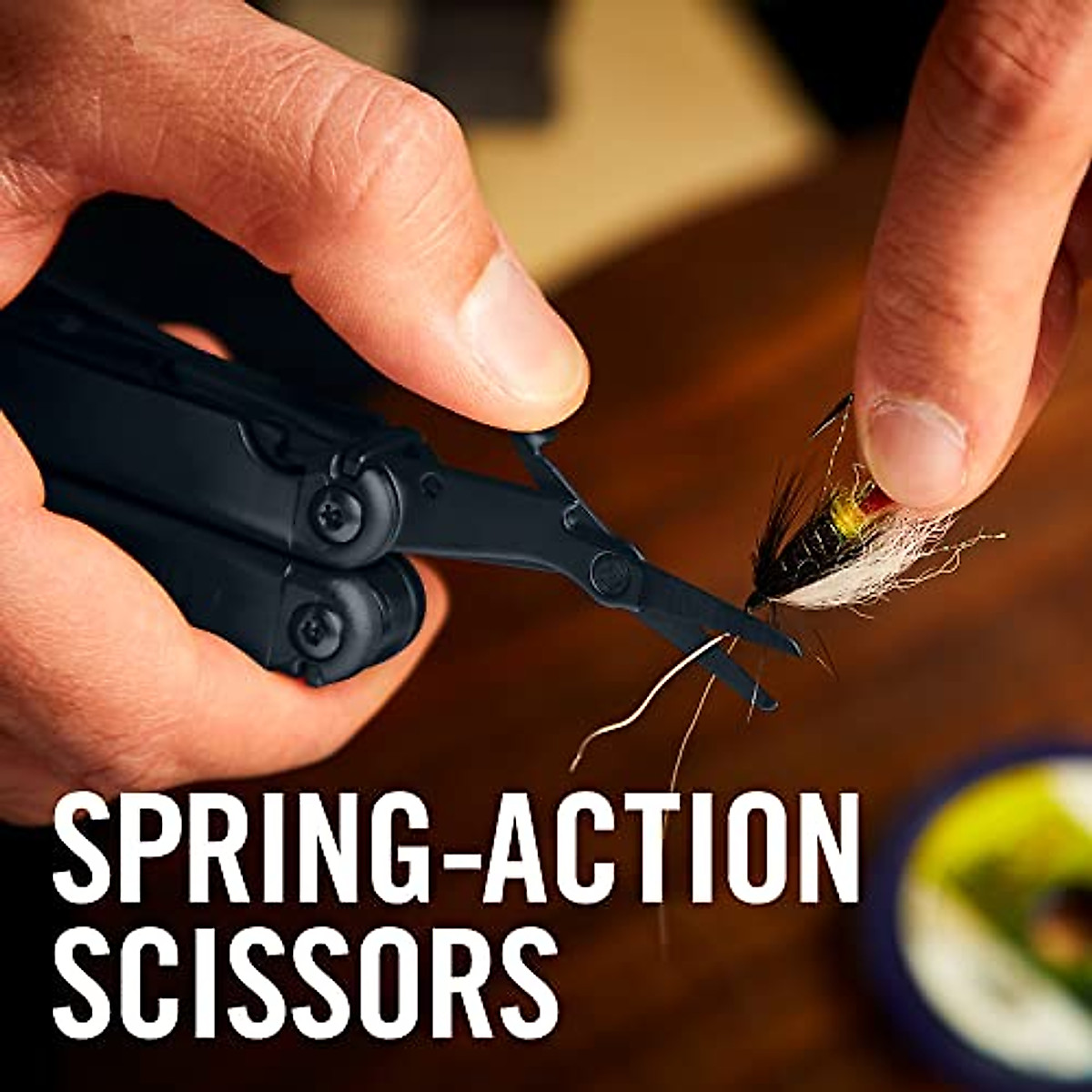 LEATHERMAN, Wave Plus Multitool with Premium Replaceable Wire Cutters, Spring-Action Scissors and Molle Black Sheath, Black