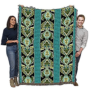Pure Country Weavers William Morris Ivy Blanket - Arts & Crafts - Gift Tapestry Throw Woven from Cotton - Made in The USA (72x54)