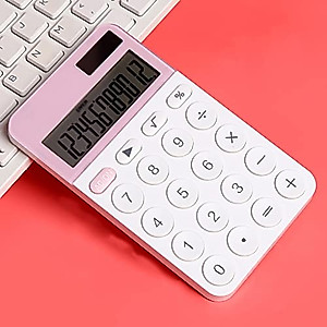 CUJUX Solar Calculator Multifunctional Student Accounting Exam Special Financial Calculator Cute Small Calculator 12 Digits Display (Color : A, Size : As The Picture Shows)