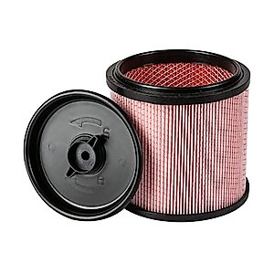 Amazon Basics Fine Dust Cartridge Filter & Retainer, 5 to 20 Gallon, Non-HEPA, Red