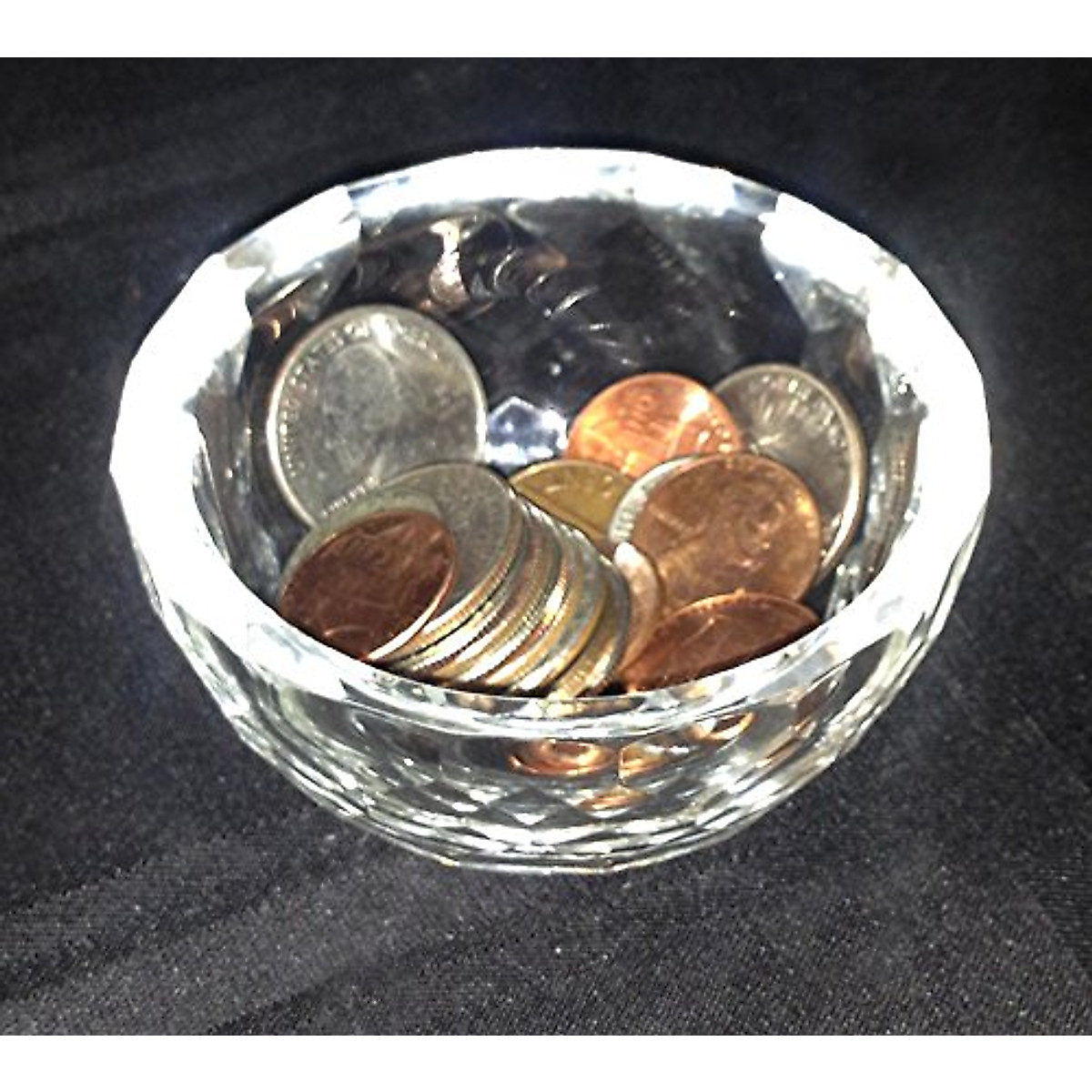 Amlong Crystal Clear Faceted Crystal Mini Bowl 3 Inch