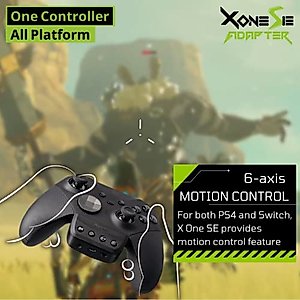 Brook Xone SE Adapter - Type C Version, for XB Elite Series 2 and XB X/S Controllers on XB X/S, Switch, PS4 Gaming Consoles and PC(XID), Supports Motion Control, Turbo, Remap, Audio Function