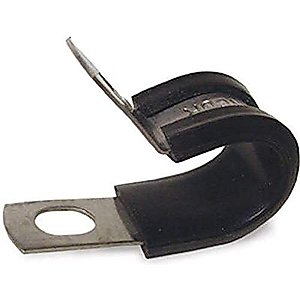 Gardner Bender PPR-1600 Rubber Insulated Steel Clamp, Secures Wire & Cable in Industrial/Auto/Marine Applications, 1 in., 1 Hole, 2 Pk., Black
