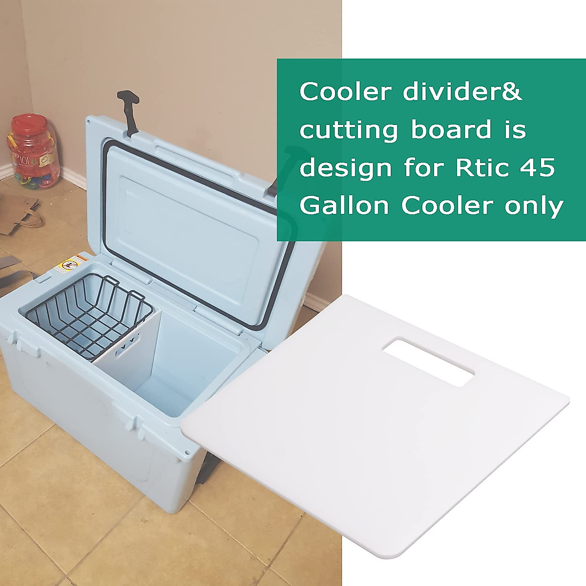 Cooler Divider/Cutting Board Compatible with Rtic 45 Gallon Coolers，Cooler Accessories，White